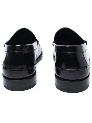 Versace Leather Loafers - Black