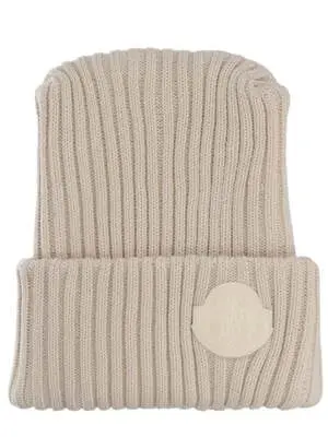 Moncler Wool Cap - Cream