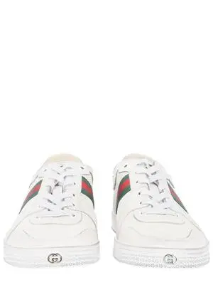 Gucci Leather Stretch Sneakers