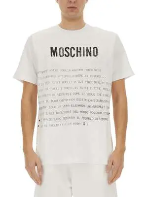 Moschino Message Print T-shirt - White