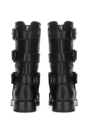 Dolce & Gabbana Leather Boot With Buckles