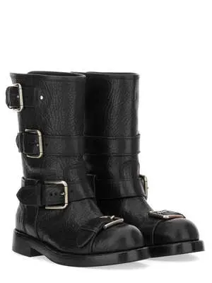 Dolce & Gabbana Leather Boots - Black