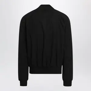 Rick Owens Bauhaus Flight Ribbed Cotton Bomber Jacket - Black