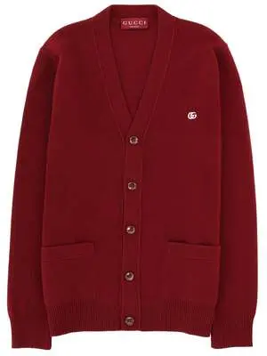 Gucci Wool And Cashmere Logo Cardigan - Multicolor