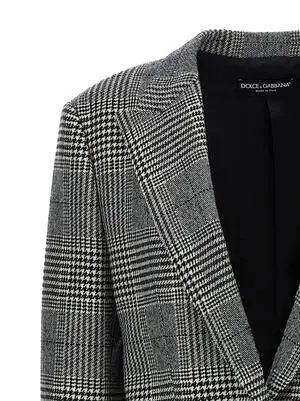Dolce & Gabbana Pied De Poule Cashmere Blend Blazer - Multicolor