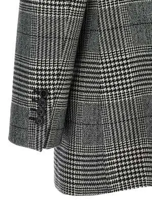 Dolce & Gabbana Pied De Poule Cashmere Blend Blazer