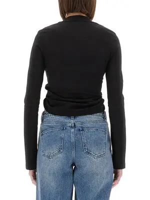 COURREGES Cropped Polo Shirt Twist