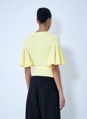 Jacquemus Wrap Knit Top - Yellow