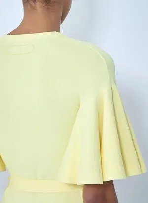 Jacquemus Wrap Knit Top - Yellow