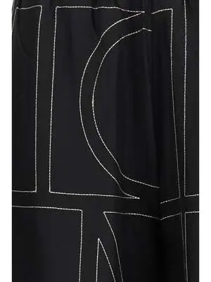 TOTEME Silk Monogram Pants