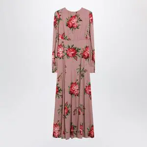 Dolce & Gabbana Silk Blend Bouquet Print Crêpe Dress - Pink