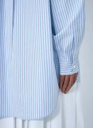 Prada Half-zip Pinstripe Shirt - Blue