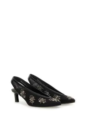 Fendi Slingback With Embroidery