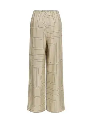 TOTEME Silk Monogram Pants