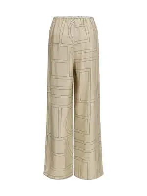 TOTEME Silk Monogram Pants - Multicolor