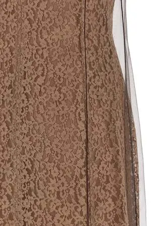Fendi Floral Lace Midi Dress - Cream