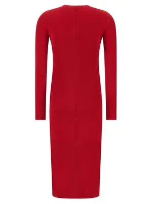 Versace Safety Pin Midi Dress - Red