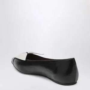 FERRAGAMO Leather Ballerina Flats - Black