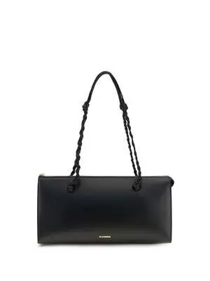 JIL SANDER Leather Shoulder Bag - Black
