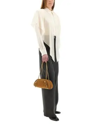Stella McCartney Semi-transparent Shirt With Layered Panel - Cream