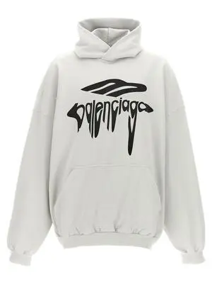 Balenciaga 3b Liquefied' Hoodie - White