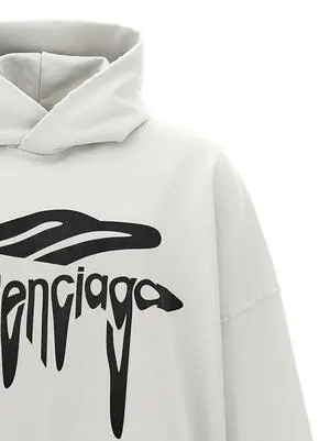Balenciaga 3b Liquefied' Hoodie - White