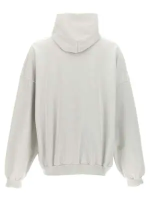 Balenciaga 3b Liquefied Cotton Hoodie - White