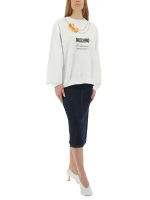 Moschino Breakfast Graphic Cotton Sweatshirt