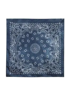 GOLDEN GOOSE Scarf With Paisley Pattern - Blue