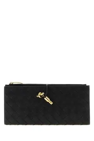 Bottega Veneta Nappa Leather Andiamo Wallet - Black