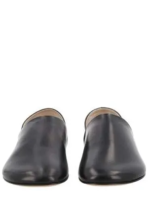 JW Anderson Leather Slipper Shoe - Black