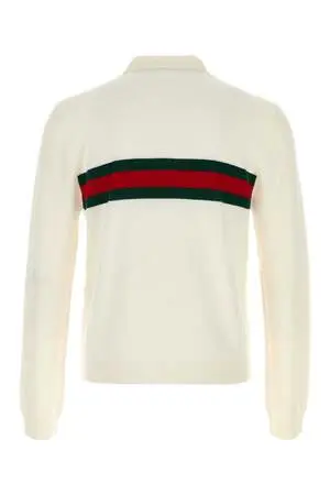 Gucci Ivory Cashmere Polo Shirt