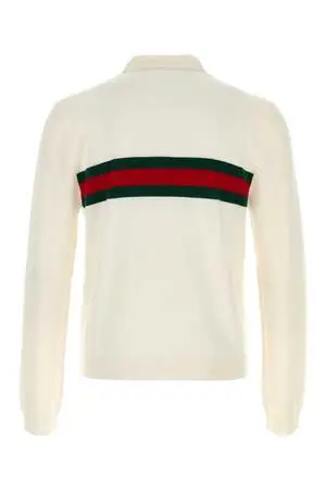 Gucci Ivory Cashmere Polo Shirt