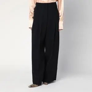 JIL SANDER Wide Silk Blend Trousers