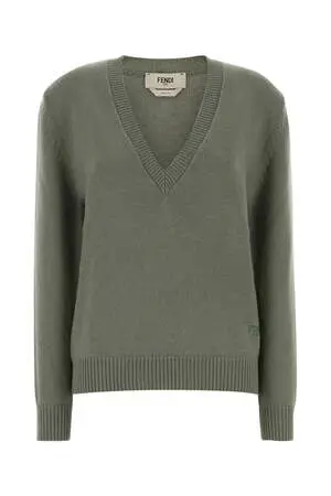 Fendi Sage Stretch Cashmere Sweater - Green