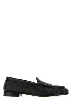 Bottega Veneta Leather Silenzio Loafers - Black