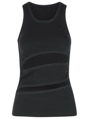 Coperni Spirale' Cotton Tank Top - Black