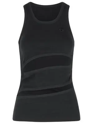 Coperni Spirale' Cotton Tank Top - Black