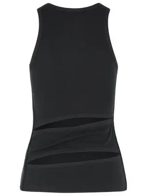 Coperni Spirale Cotton Tank Top - Black