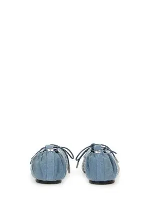 GANNI Lace-up Ballerina