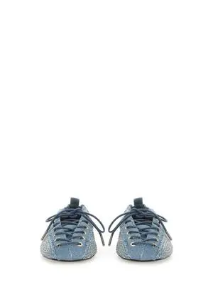 GANNI Lace-up Ballerina