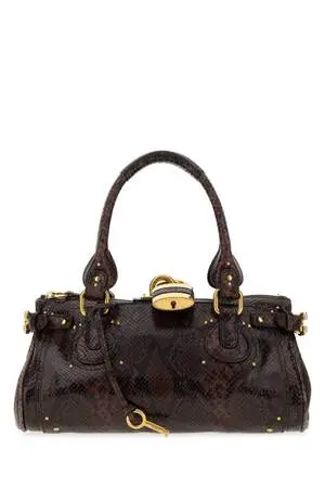 Chloé Printed Leather Paddington Shoulder Bag - Multicolor