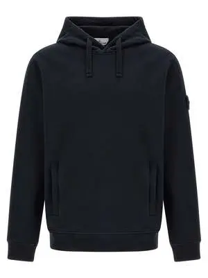 Stone Island Badge Hoodie - Blue