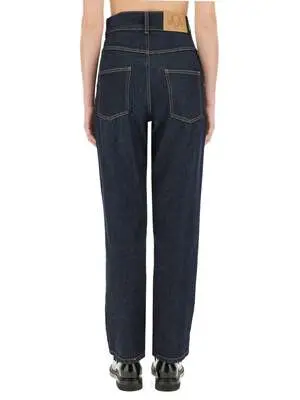 Moschino Laurel Crown Patch Denim Pants