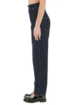 Moschino Laurel Crown Patch Denim Pants