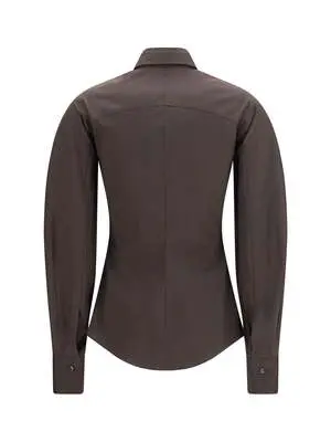 Brunello Cucinelli Stretch Cotton Shirt - Brown