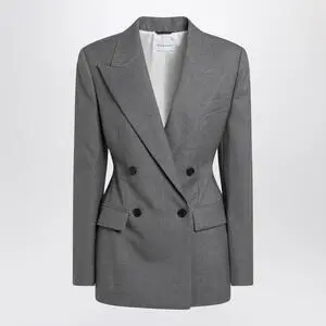 Givenchy Grey Double-breasted Wool Jacket - Gray