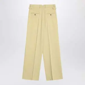 AMI Paris Wide Wool Trousers - Green