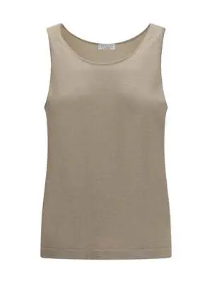 Brunello Cucinelli Luminous Knit Tank Top - Cream