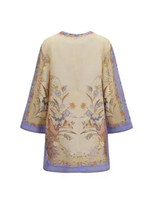 Zimmermann Indra Floral Tunic Dress - Multicolor